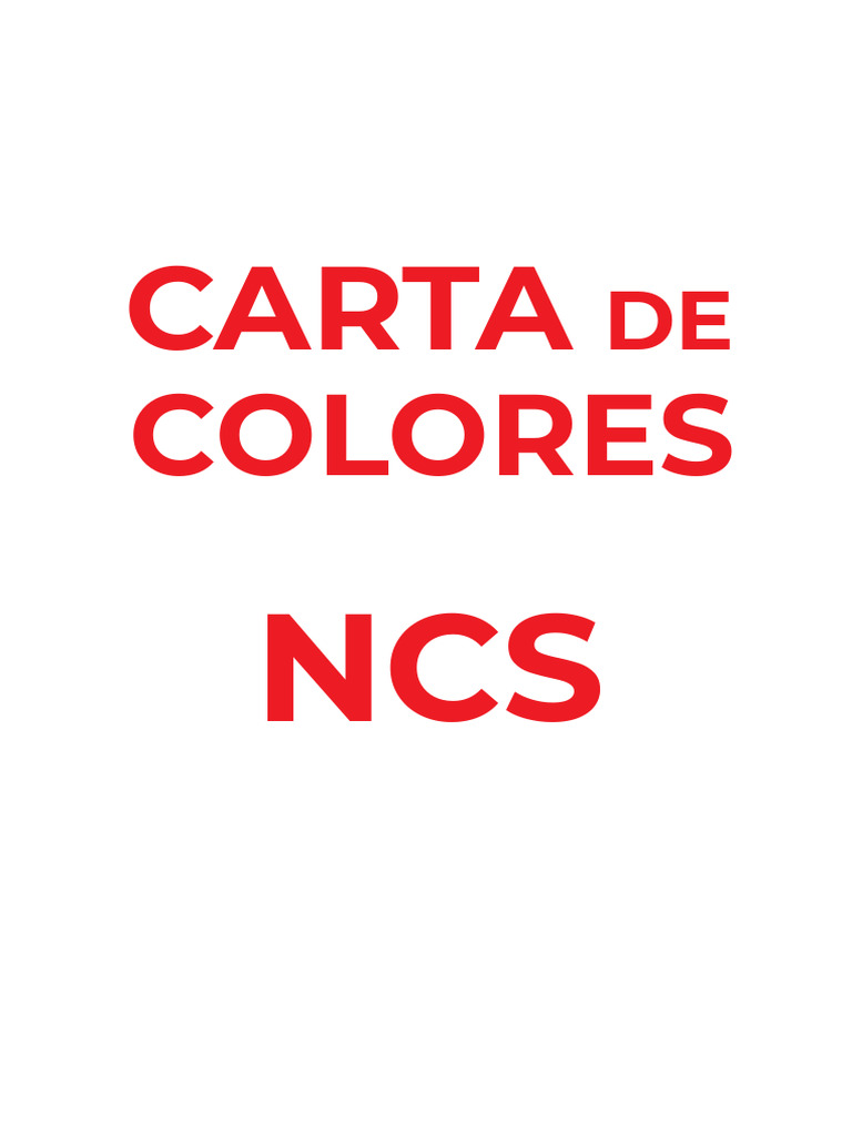 NCS Color Chart Guide | PDF