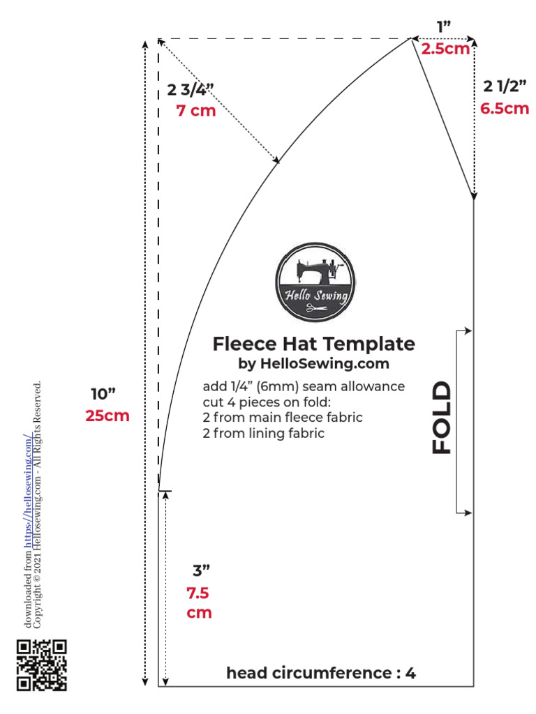 Fleece Hat Pattern | PDF