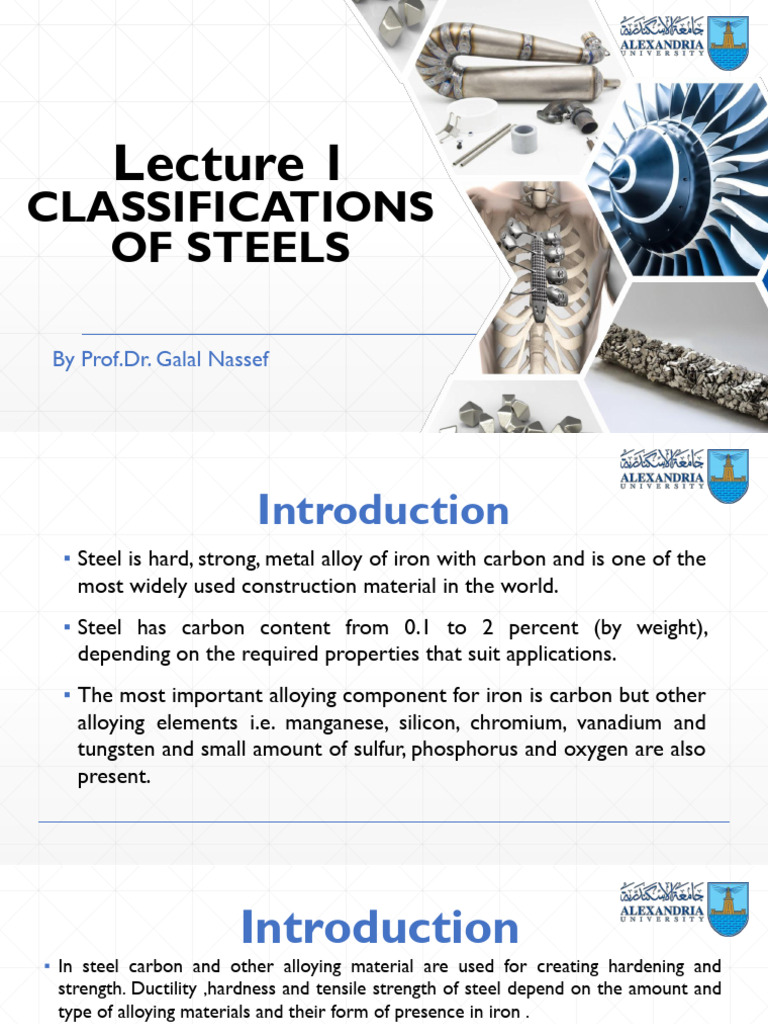 Lecture 1&2 Classification of Steels | PDF | Steel | Stainless Steel