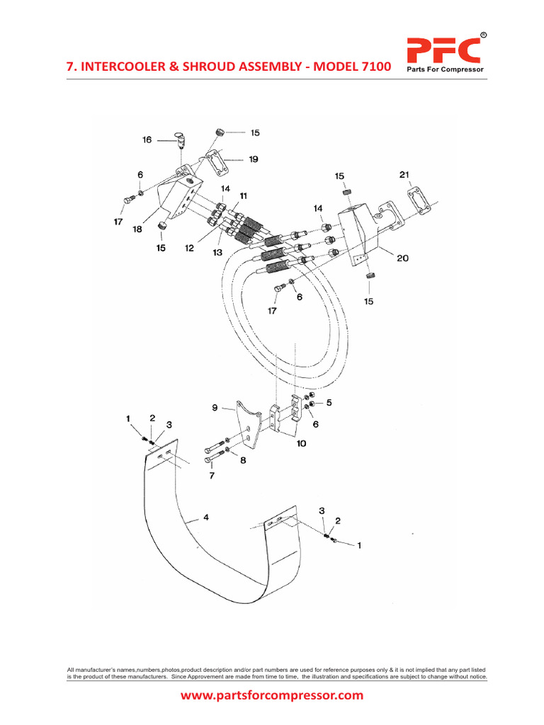 Intercooler & Shroud Assembly Parts List | PDF | Washer (Hardware ...