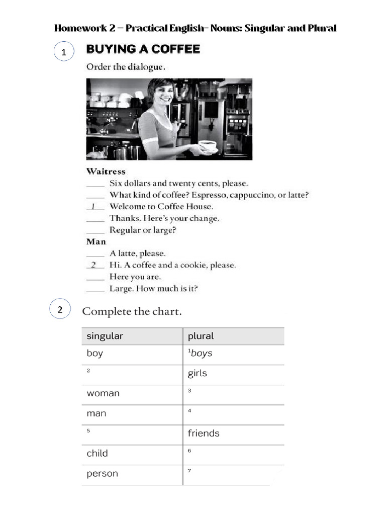 Homework 2 - People and Family - Nouns | PDF