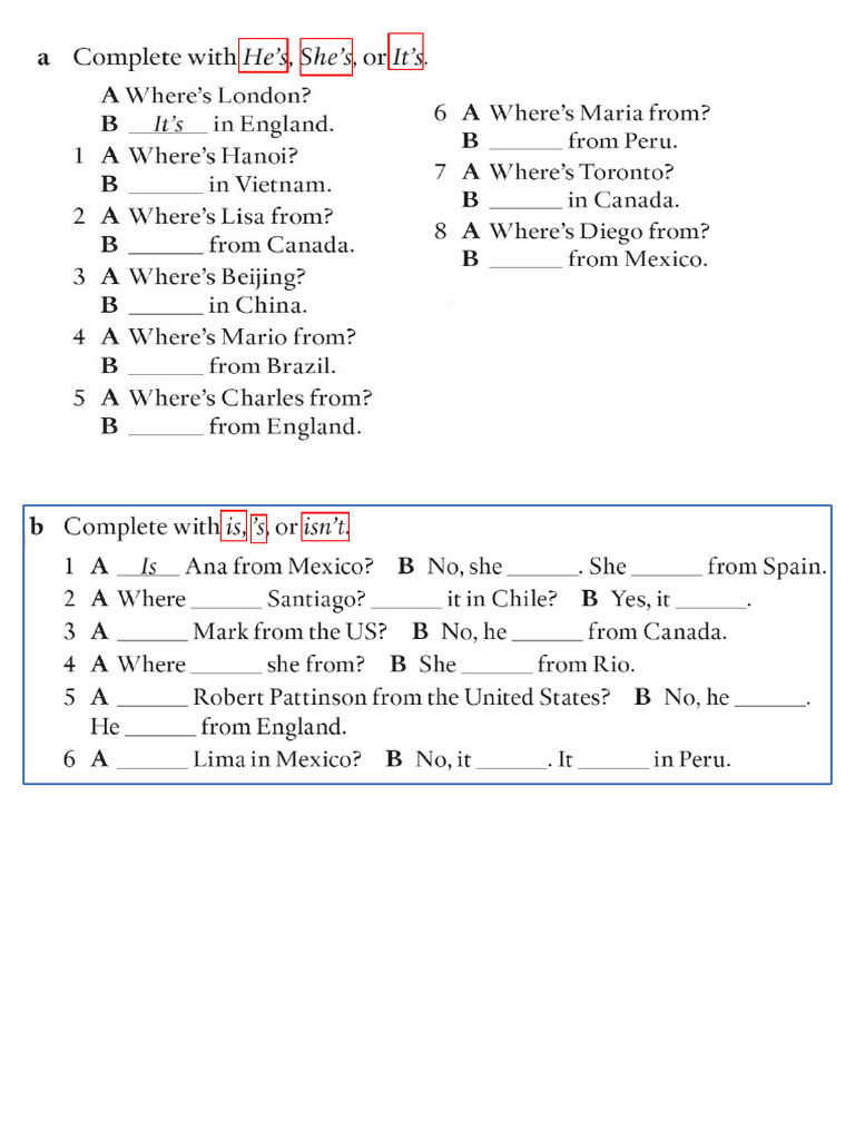 Homework 1B Verb Tobe | PDF