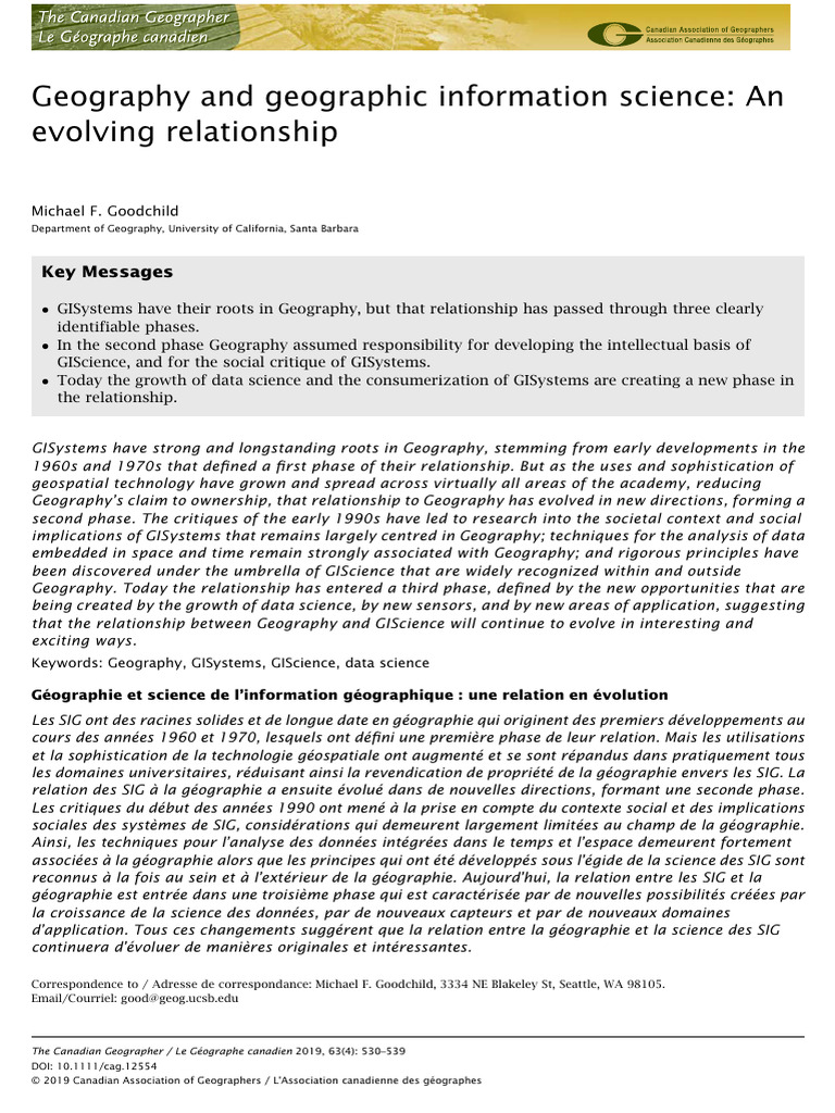 Evolution of Geography and GIScience | PDF | Geographic Information System | Geography