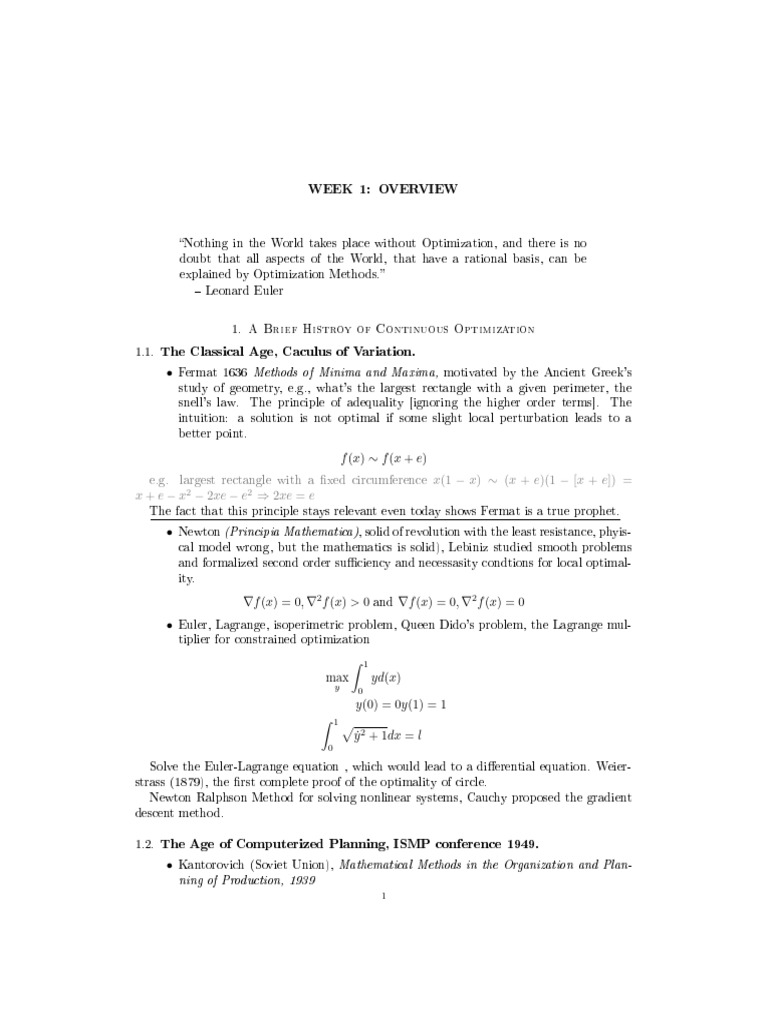 Intro 1 | PDF | Mathematical Optimization | Mathematical Analysis