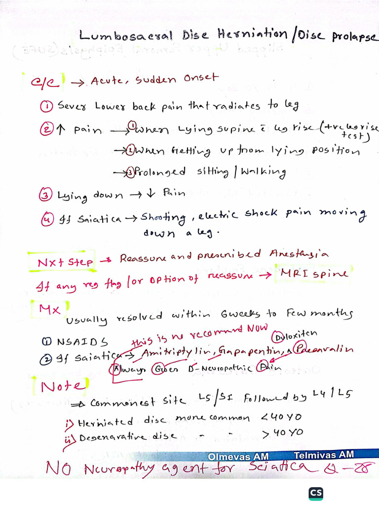 Orthopedic Note | PDF