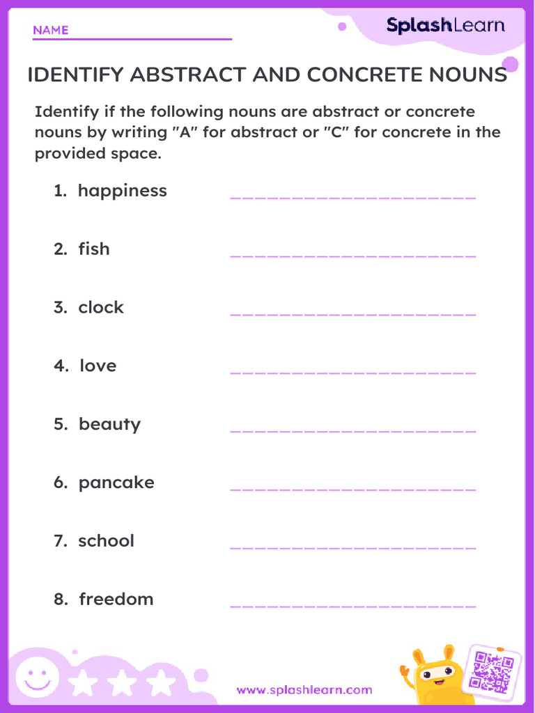 Identify Abstract and Concrete Nouns | PDF