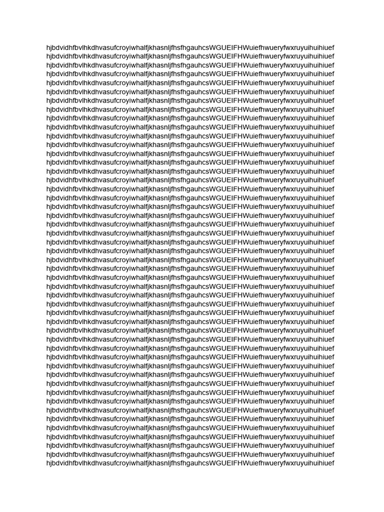 Nonsensical Text Document | PDF