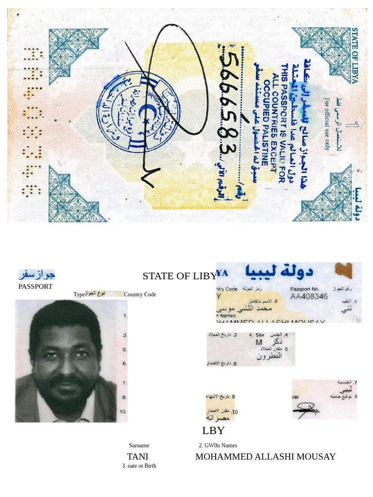 Libyan Passport Details 2020 | PDF