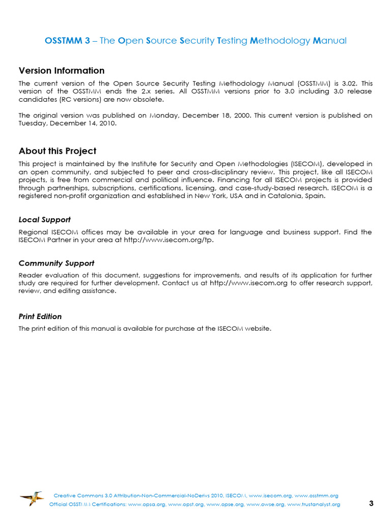 OSSTMM.3-5-6 | PDF | Application Software | Creative Commons License