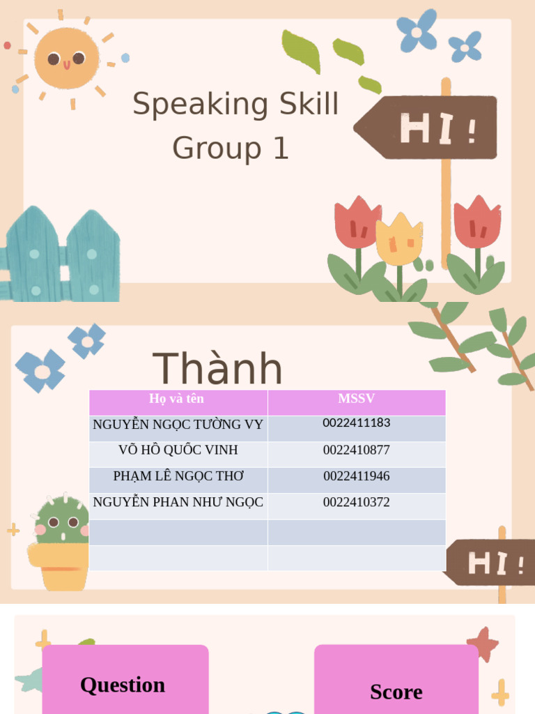 Speaking Skill | PDF | Question | Linguistics