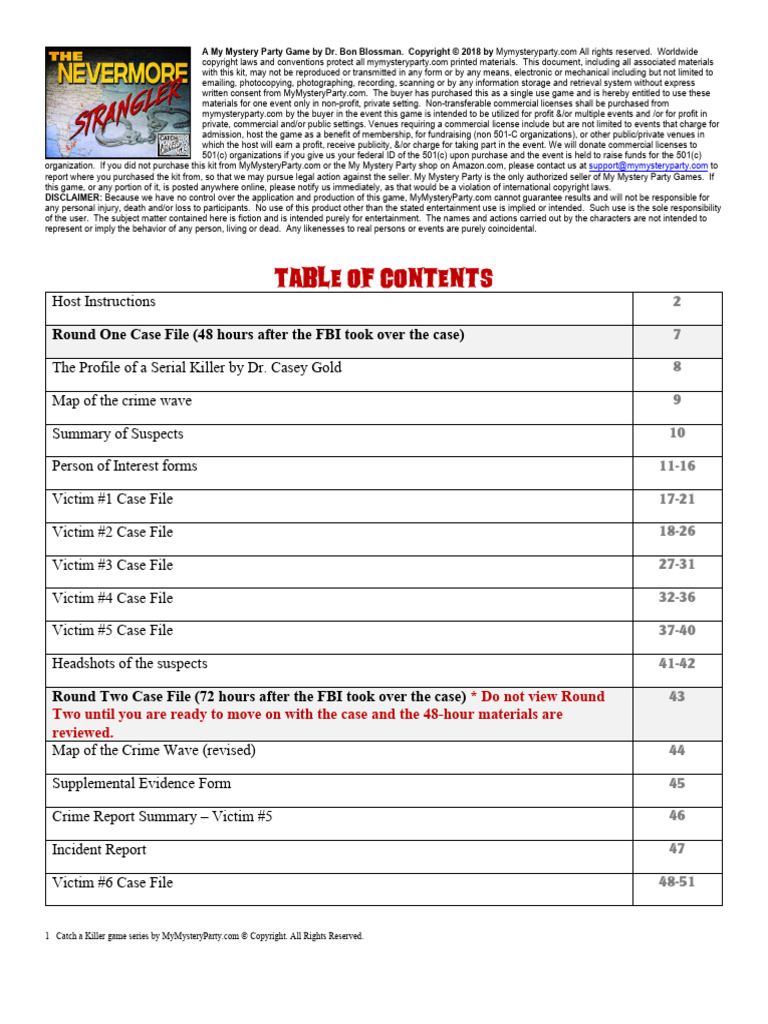 01 Catch A Killer Nevermore 2020 | PDF | Serial Killer | You Tube