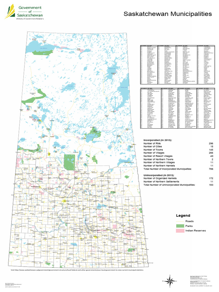 Saskatchewan Towns Map Overview | PDF