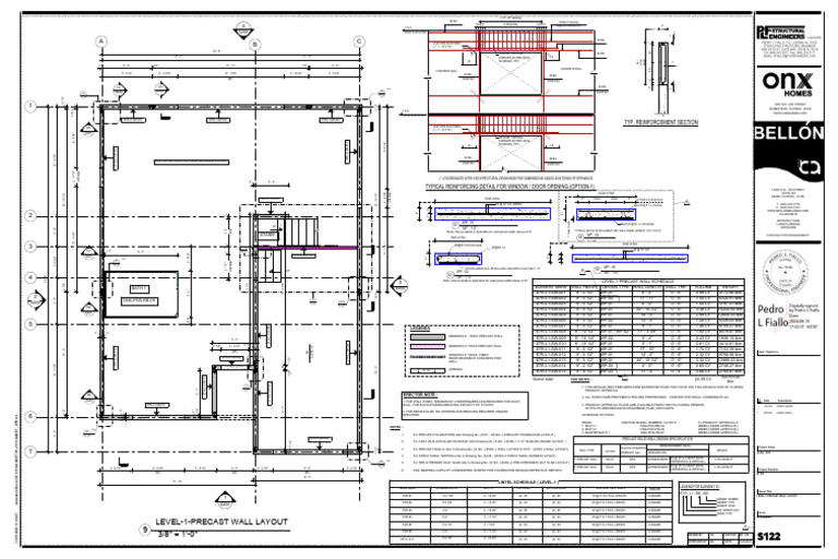 S122-Level-1 Precast Wall Layout - R3 | PDF | Architectural Elements ...