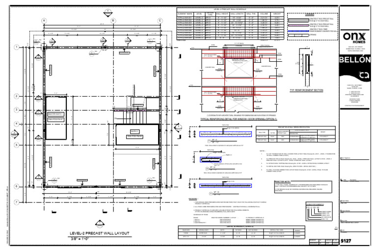 S127-Level-2 Precast Wall Layout | PDF | Precast Concrete | Civil Engineering