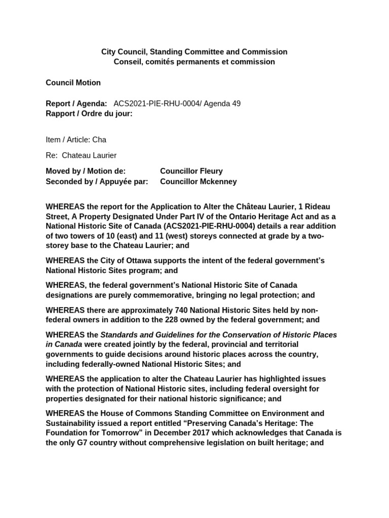 Chateau NHS Motion Draft 2 | PDF