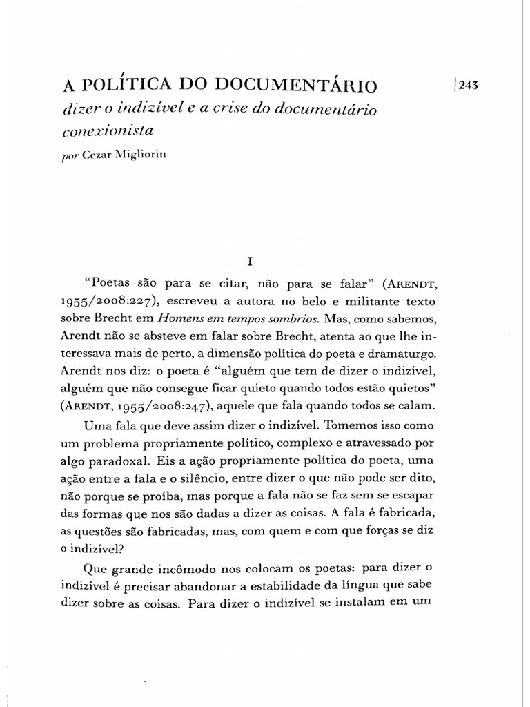 MIGLORIN, Cezar A Politica Do | PDF