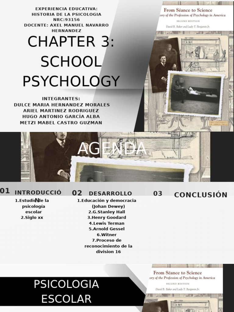 Historia de la Psicología Escolar | PDF | Sicología | Conceptos psicologicos