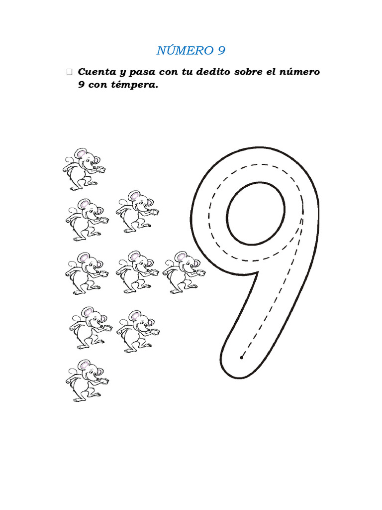 Actividades Del Número 9 | PDF