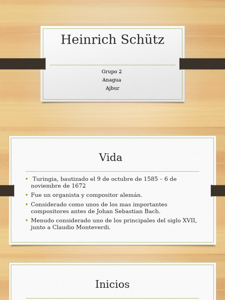Grupo 2 Heinrich Schutz | PDF | Historia | Clásicos