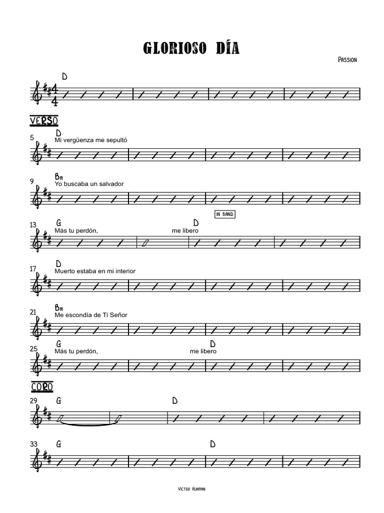 Glorioso Día - Passion - Partitura Completa | PDF