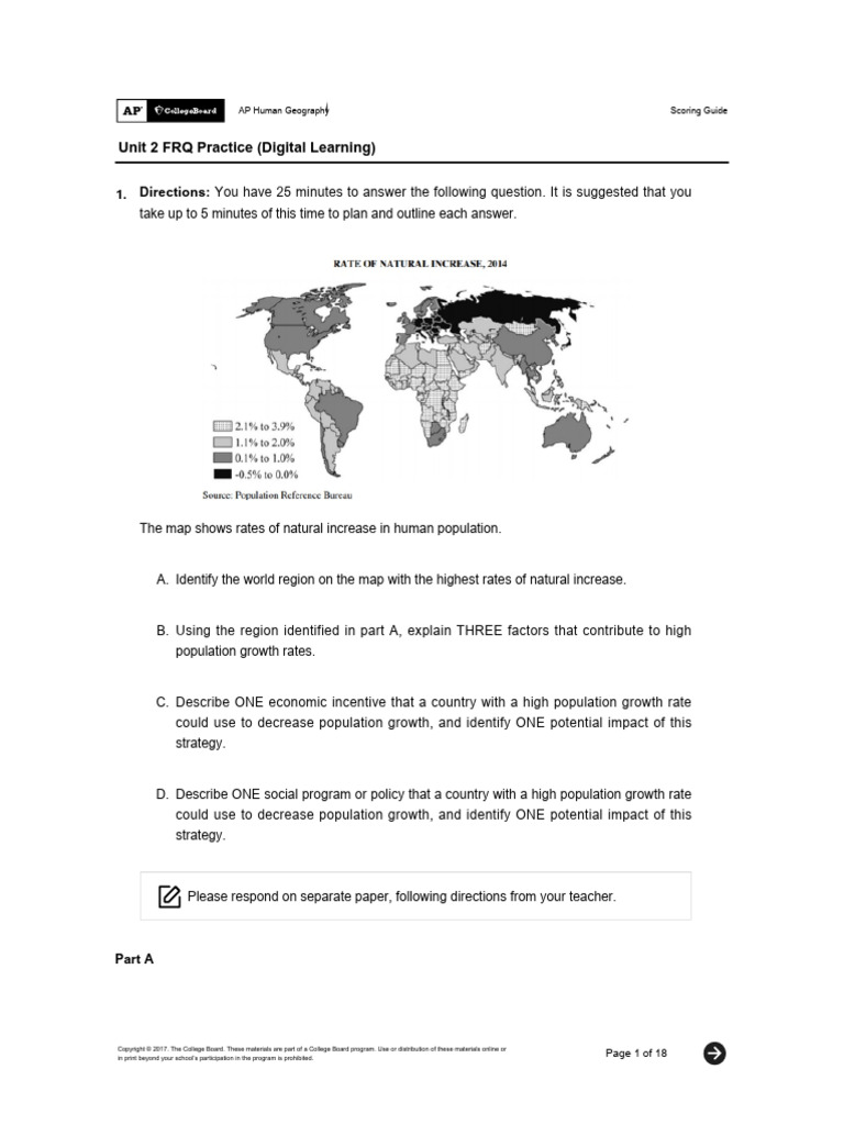 Ap Human Geography Test 1 | PDF