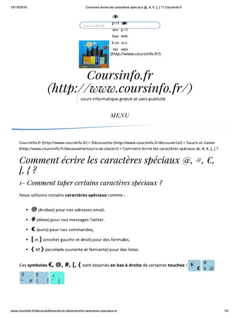 Comment Écrire Les Caractères Spéciaux | PDF