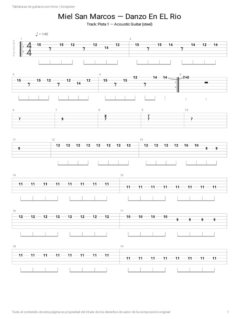 Miel San Marcos - Danzo en EL Rio | PDF