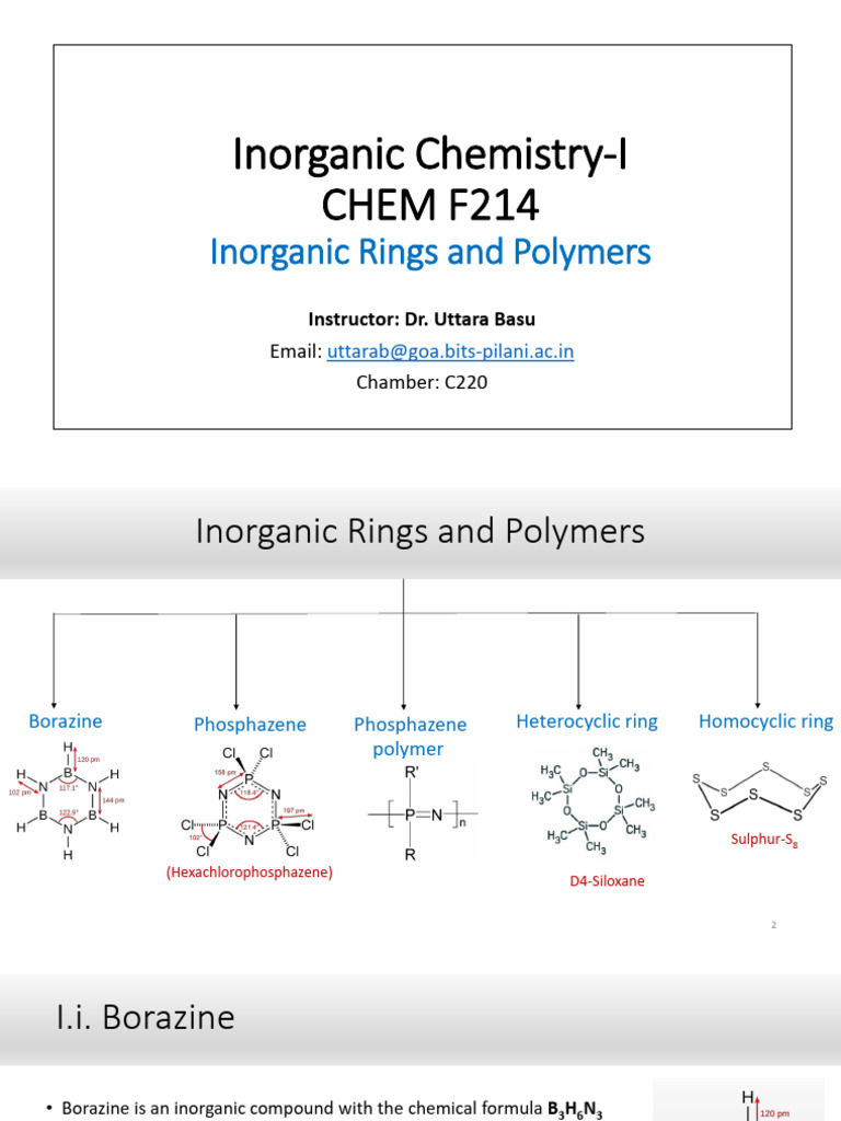 Inorganic Chemistry-I-Rings and Polymers | PDF | Chemical Substances ...