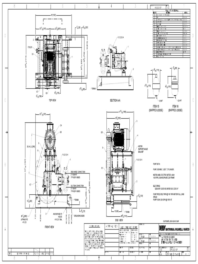 1.1 NOV Pump Unit GA Drawing | PDF