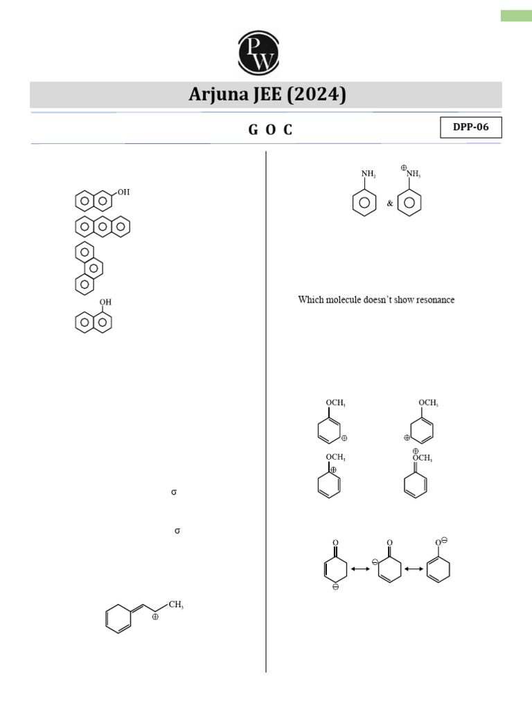 656dc89a05df820018cf7f51 - ## - G.O.C - DPP 06 (Of Lec 07) - Arjuna JEE 2024 | PDF | Physical ...