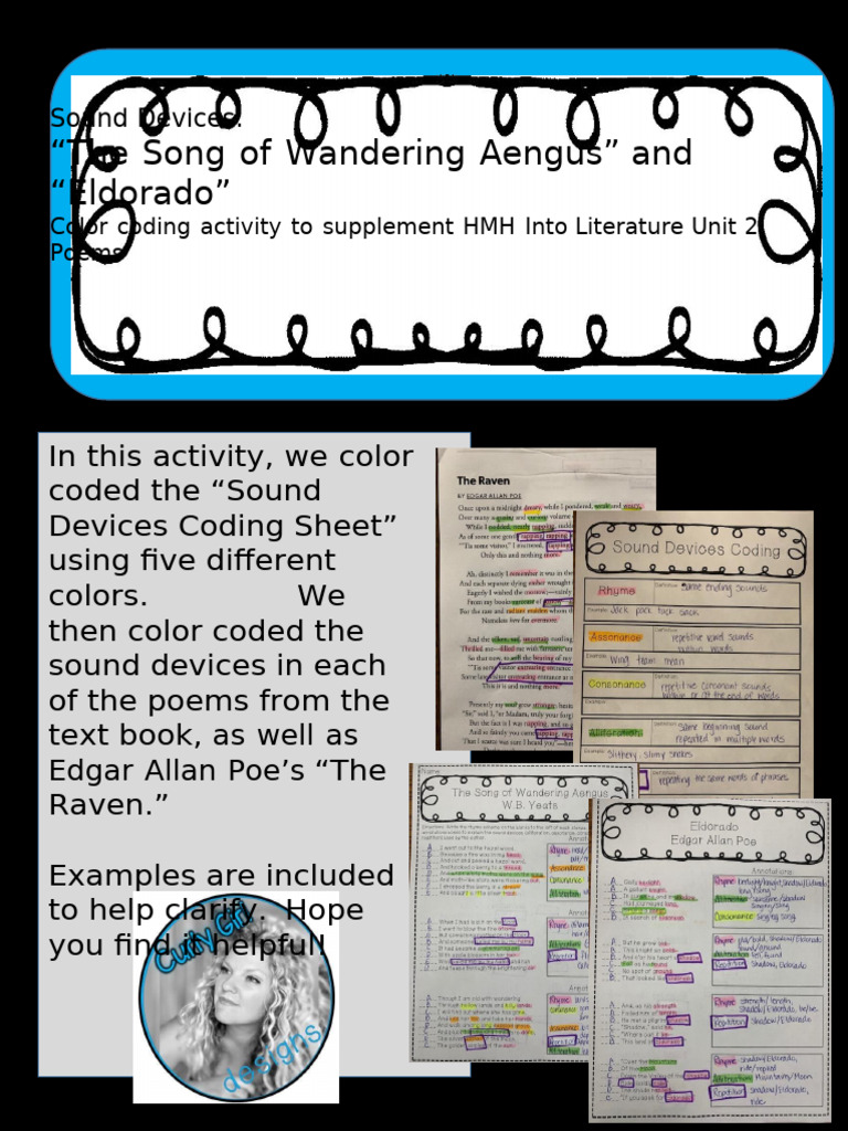 "The Song of Wandering Aengus" and "Eldorado": Sound Devices | PDF ...