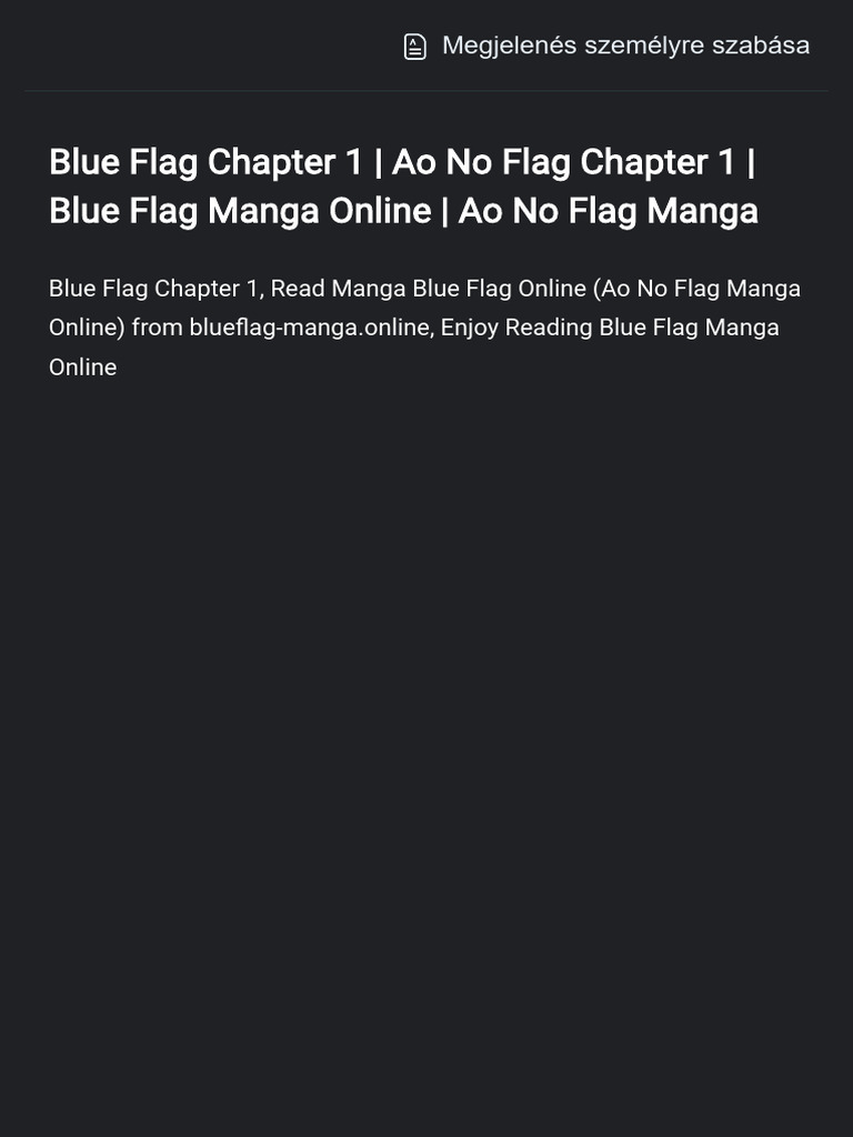 Blue Flag Chapter 1 | PDF | History