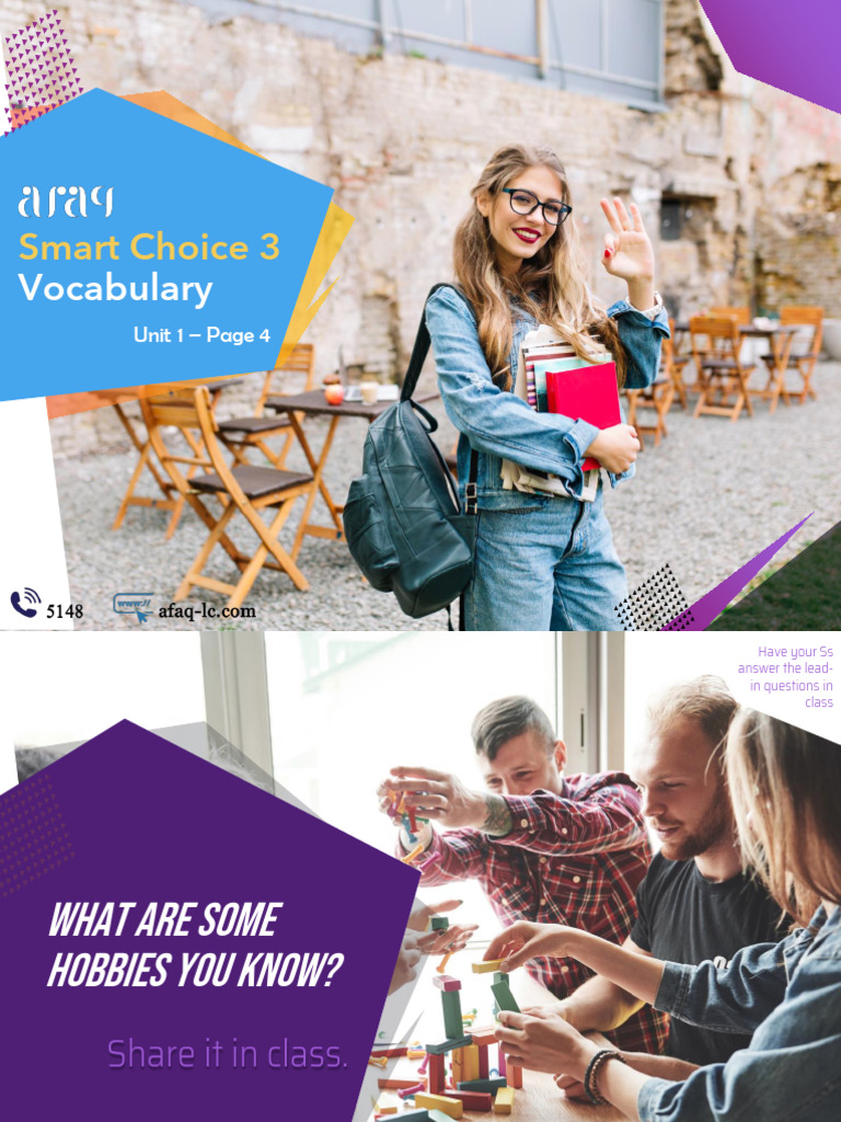 Smart Choice 3: Hobbies Vocabulary Unit | PDF