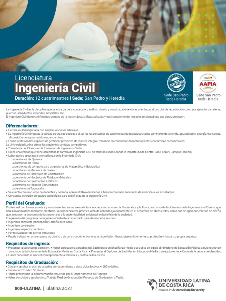 Plan_Lic_Ing_Civil-H-WebLATINA | PDF | Ingeniero civil | Ingeniería