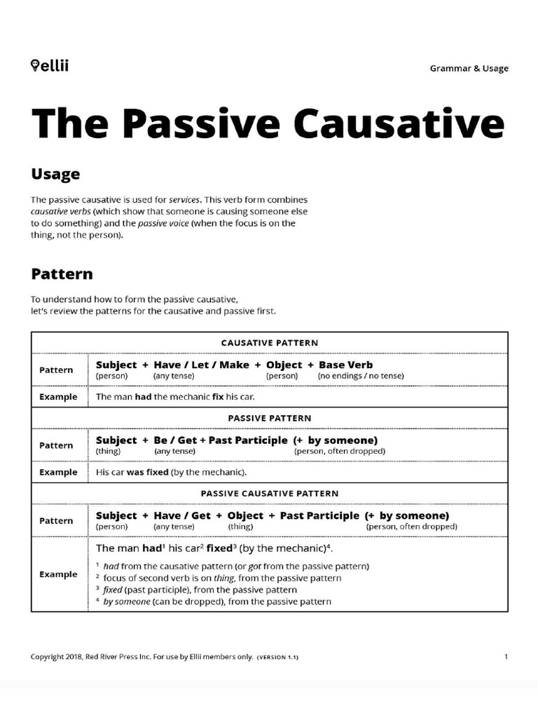 Passive Causative | PDF