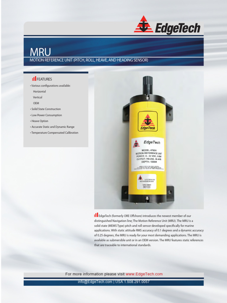 EdgeTech MRU | PDF | Metrology | Electronics