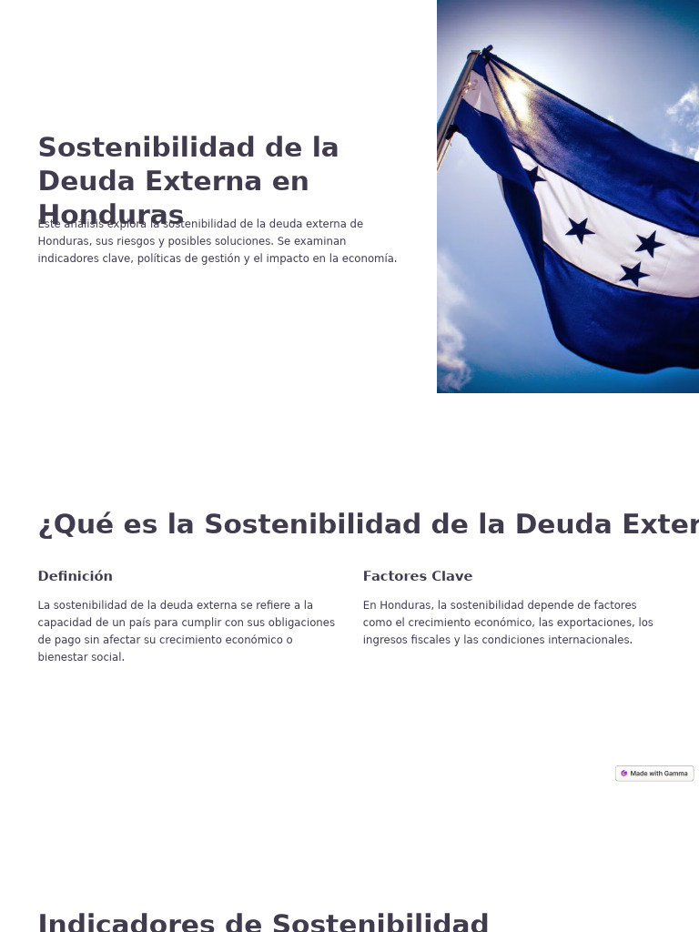 Sostenibilidad de La Deuda Externa en Honduras | PDF | Deuda | Pagos