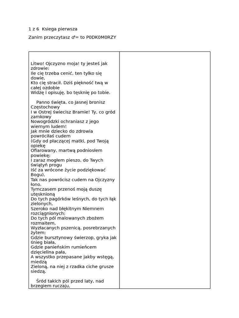 1 Z 6 Ksiega Pierwsza | PDF