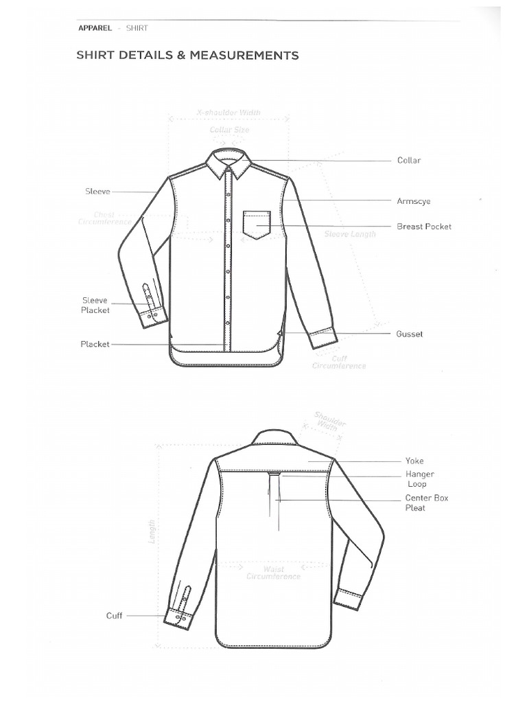 Dessins Technique La Chemise + Details | PDF