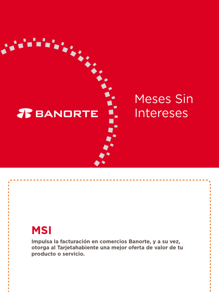 Meses Sin Intereses con Banorte | PDF | Bancos | Economias