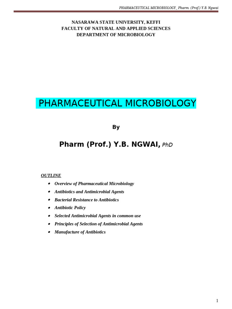 Mcb419nsuk2023-2024notes - AntimicrobAgentsChemotherapy ...