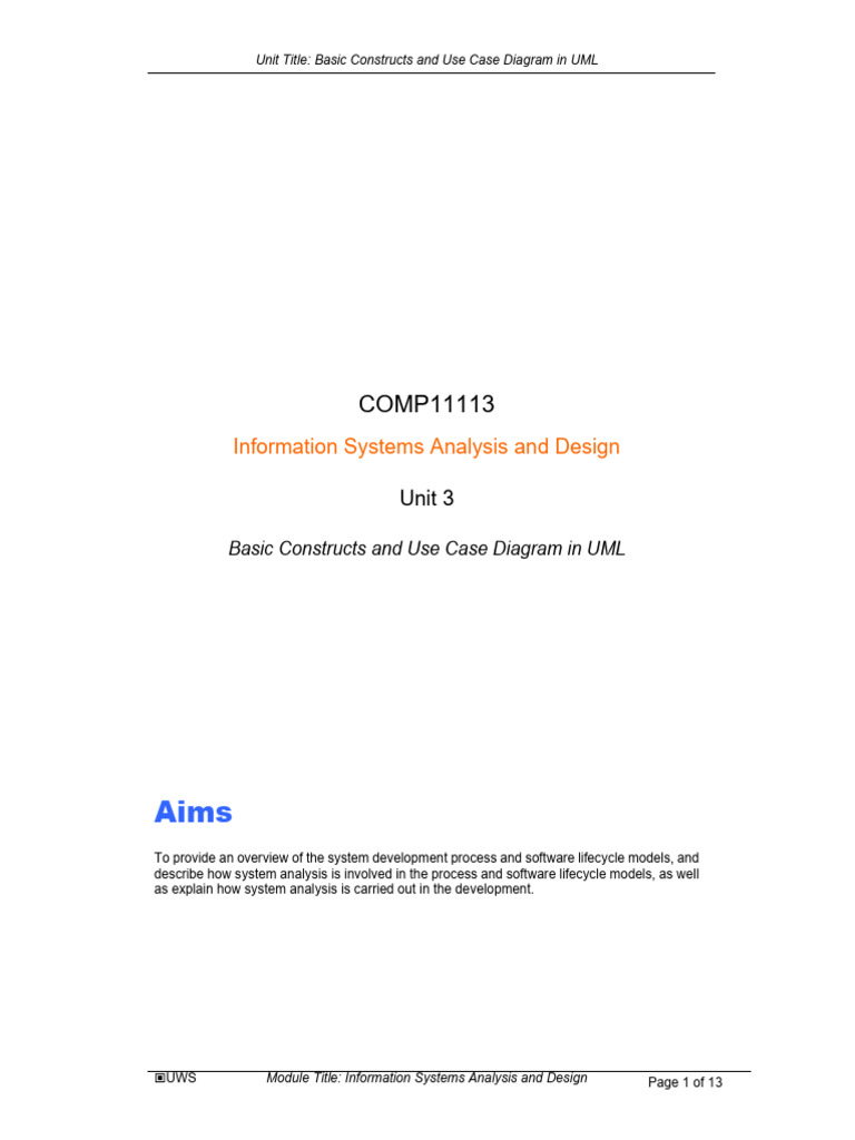UseCase_unit3 | PDF | Use Case | Unified Modeling Language