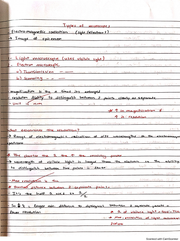 Microscope Notes As Bio | PDF