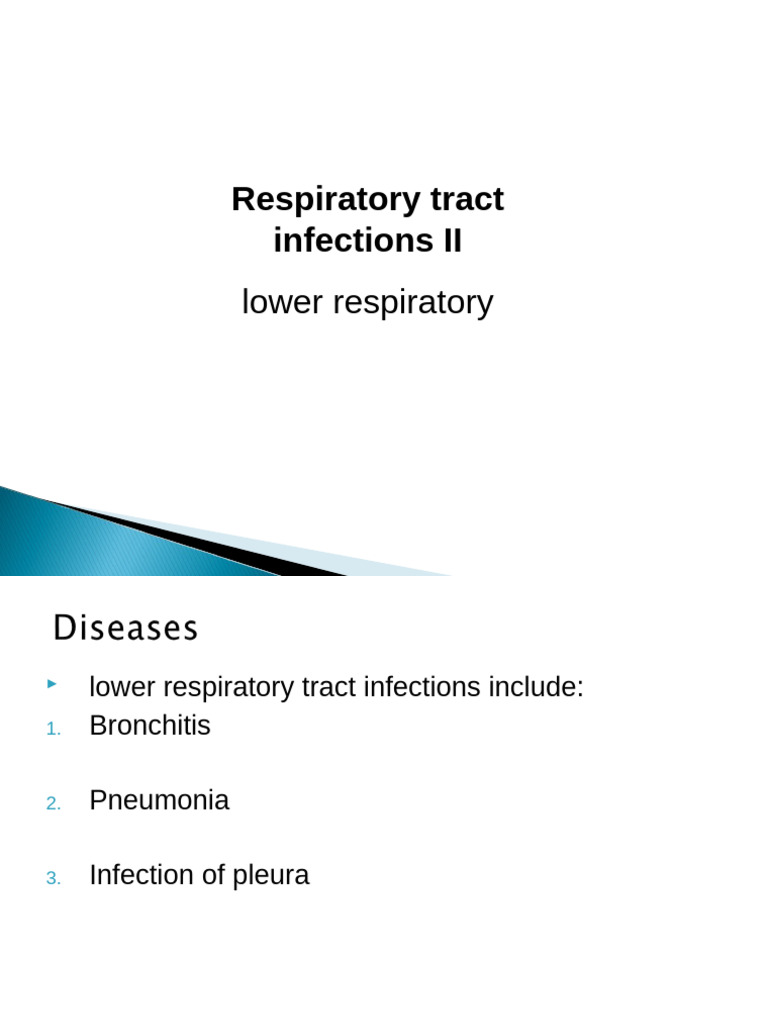 9 Lower Respiratory Tract Infections | PDF | Pneumonia | Bronchitis
