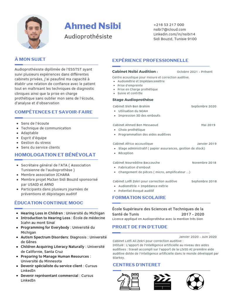 CV Audioprothésiste : Compétences et Expérience | PDF | Sciences de la ...