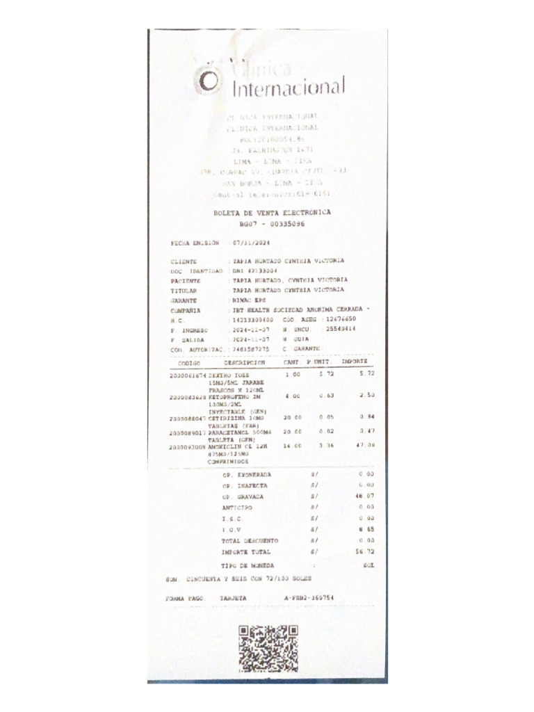 Boleta de Venta Electronica | PDF
