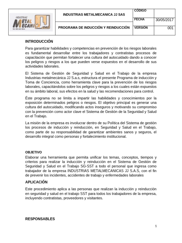 Programa De InducciÓn Y ReinducciÓn Pdf Pensión