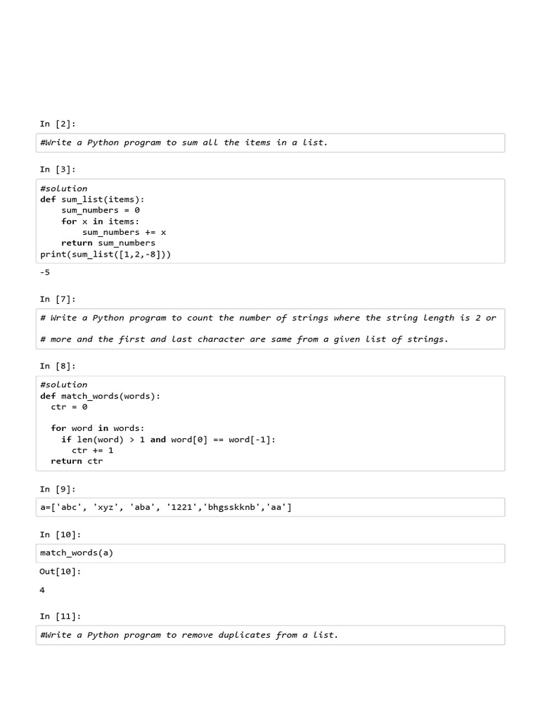 Python Program Practice 1 | PDF | Teaching Methods & Materials