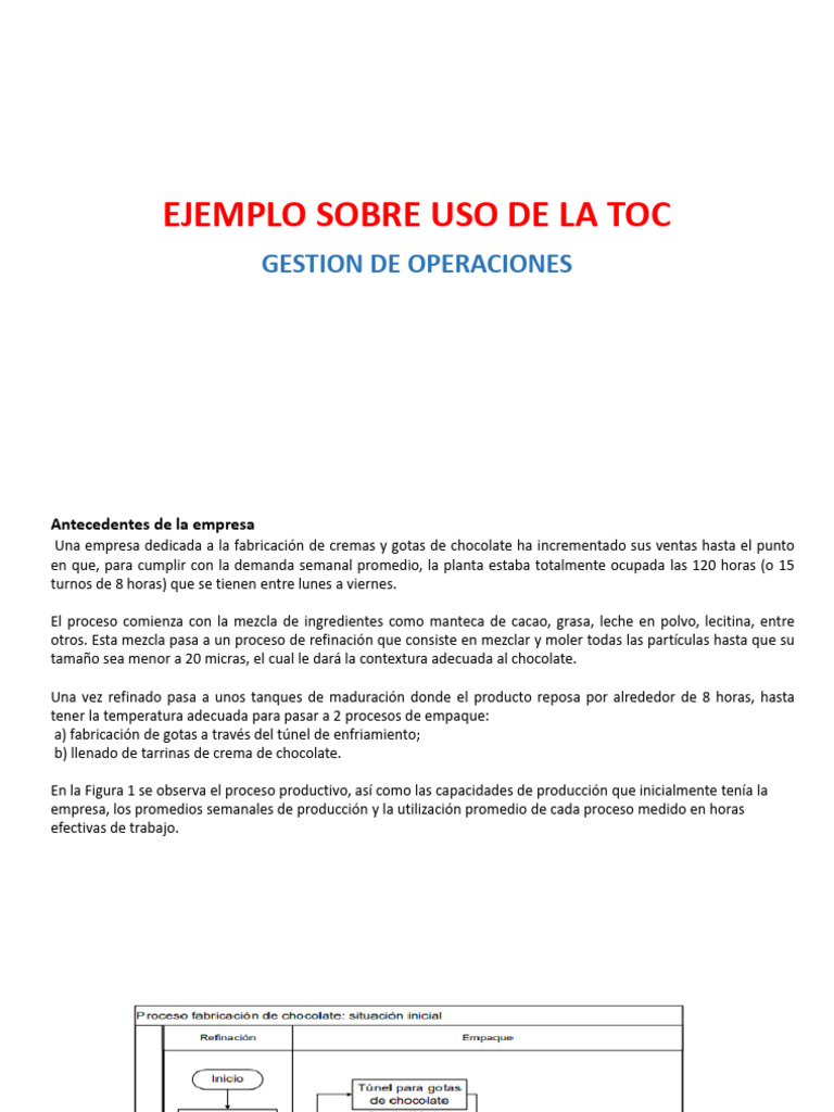 s12 - s1 Ejemplo Sobre El Uso de La Toc | PDF | Chocolate