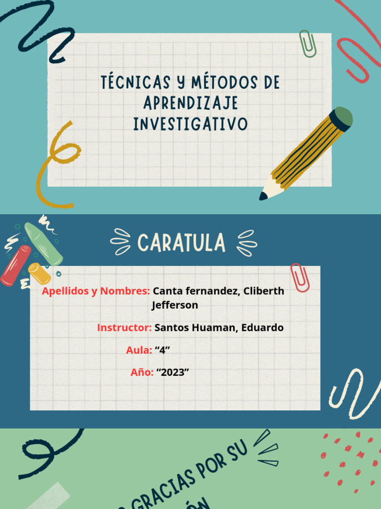 Técnicas y Métodos de Aprendizaje Investigativo | PDF | Crecimiento personal y profesional ...